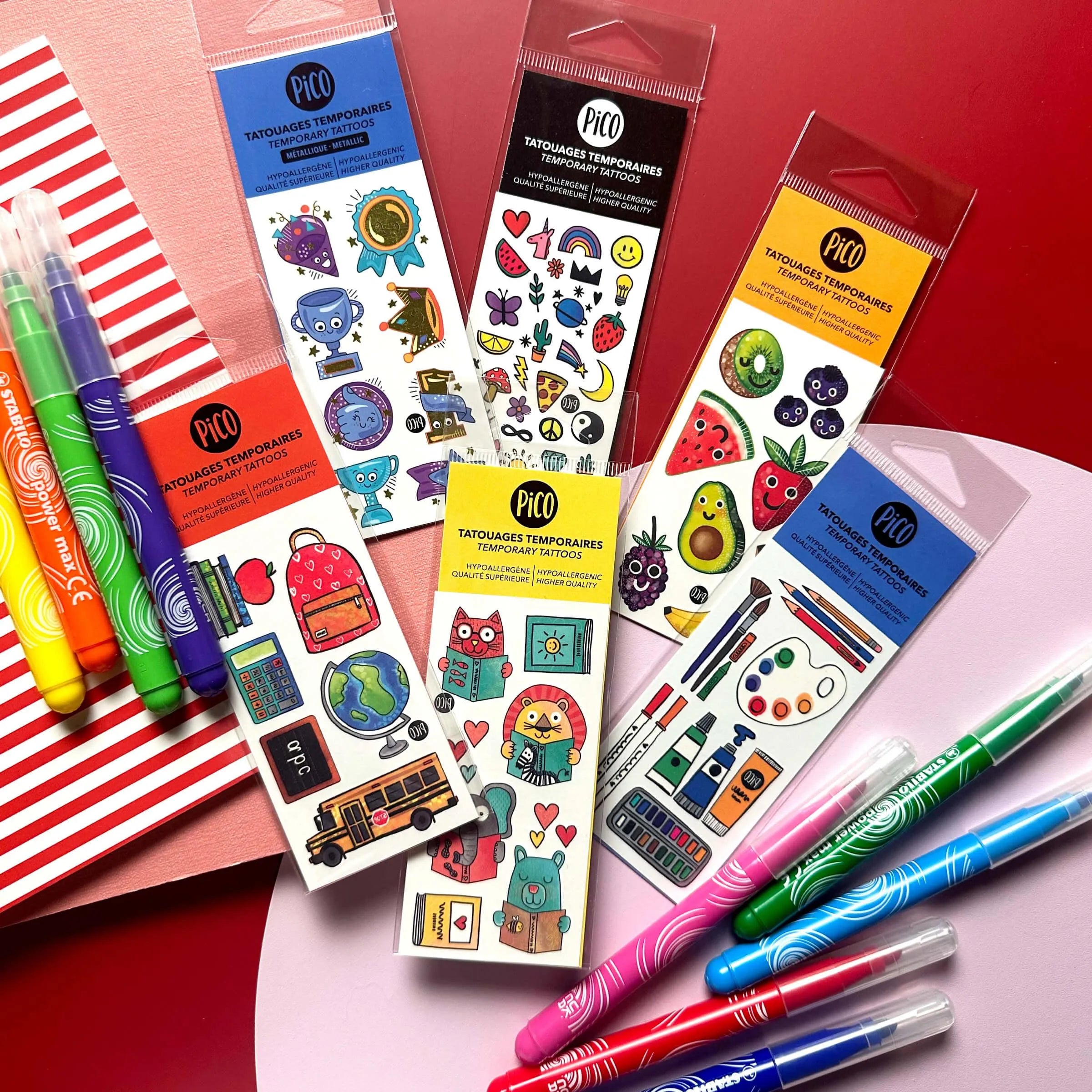 Back to School Promo Set - Educational Tattoos | PiCO Tatoo