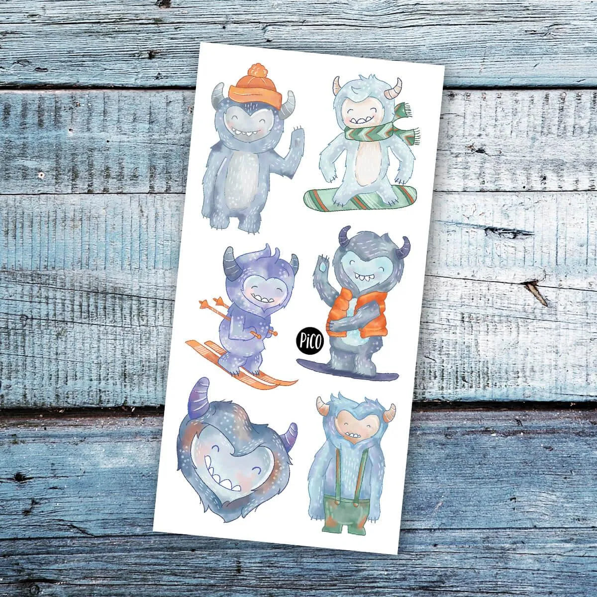 Big foot or yeti tattoo for children / PiCO Tatoo